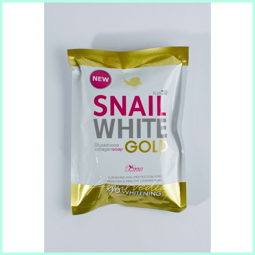 ☃ SNAIL WHITE GOLD GLUTATHIONE COLLAGEN PLUS X10 WHITENING SKIN SOAP ...