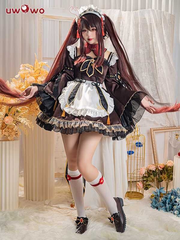 Impact Genshin cos maid cosplay costume full set of female animation ...