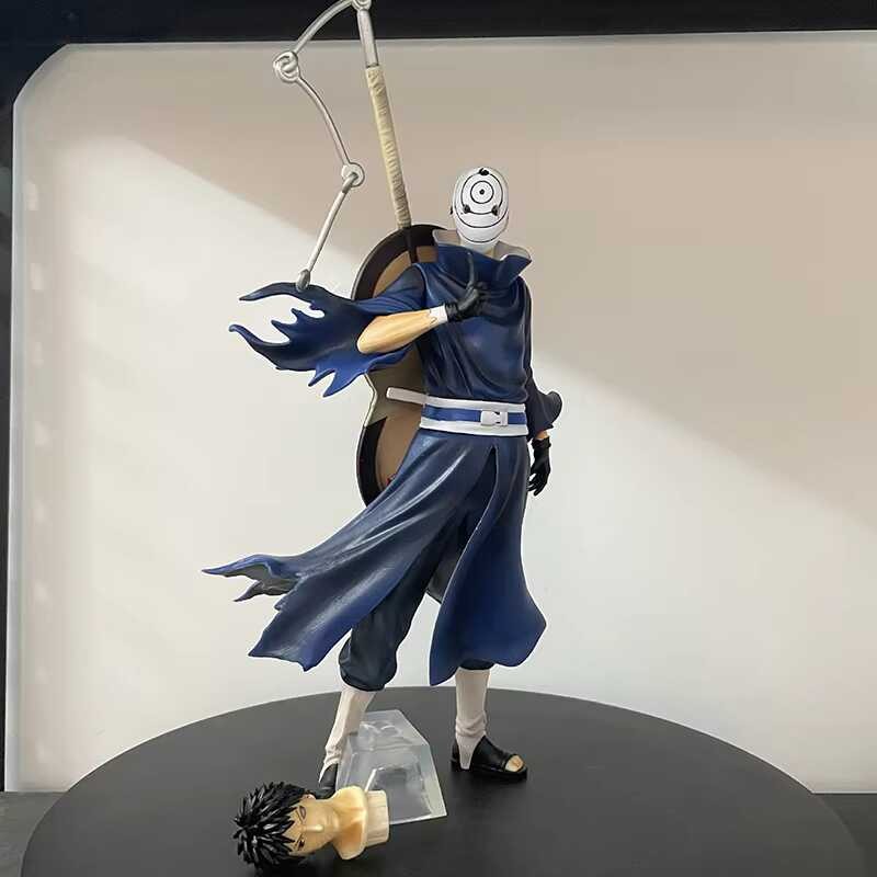 Naruto 35Cm Uchiha Obito PVC Action Figures Anime Figure 2 Heads Carved ...