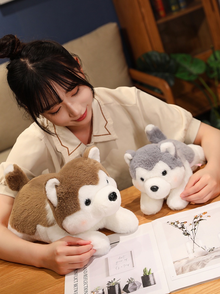 in Stock 30/40/50cm Kawaii Siberian Husky Plush Toys Stuffed Husky Dog ...