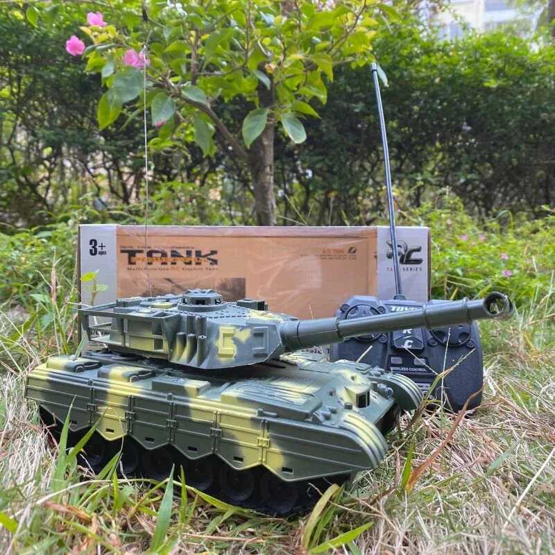 RC Tank Toy Car Alloy Off-road Armored Track Tank Battle Simulation ...