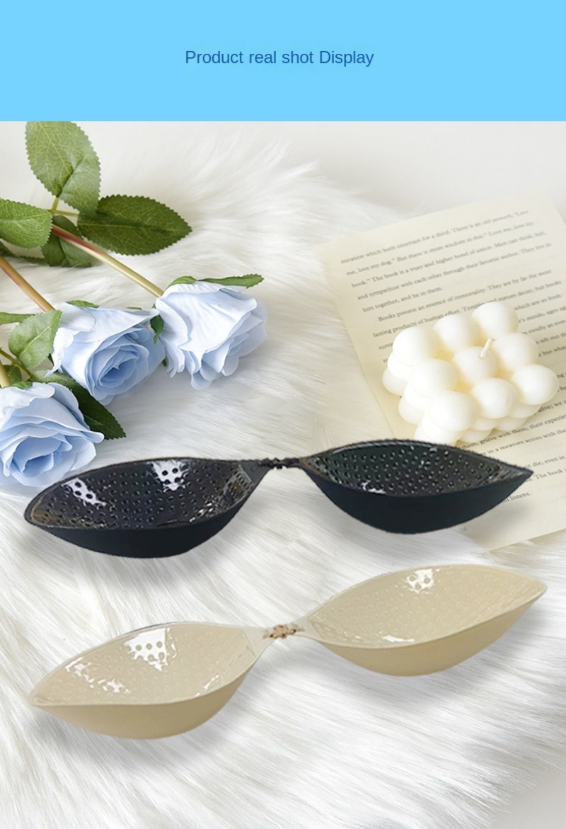 VesGlory Women Strapless Invisible Glossy Cups Gathering Breathable ...