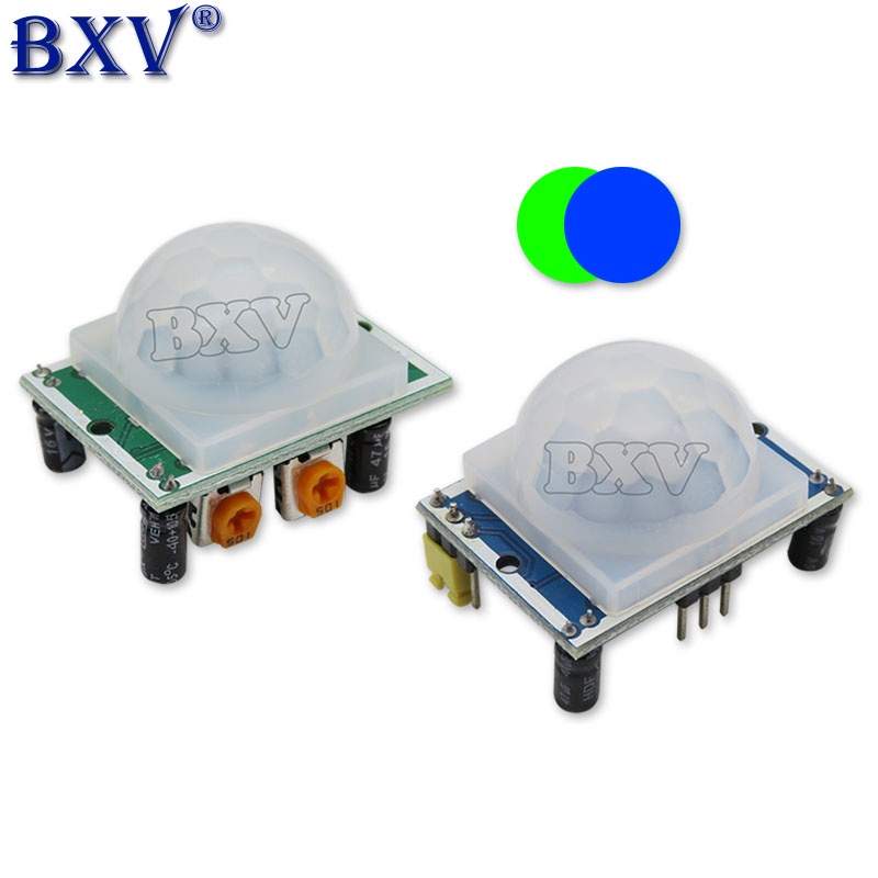 HC-SR501 HC SR501 Blue Green Adjustable Infrared IR Thermoelectric ...