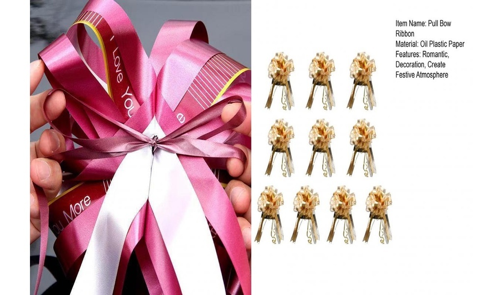 XPS Pull Bow Ribbon Refined Details Ribbon 10pcs Romantic Hand-pulled ...