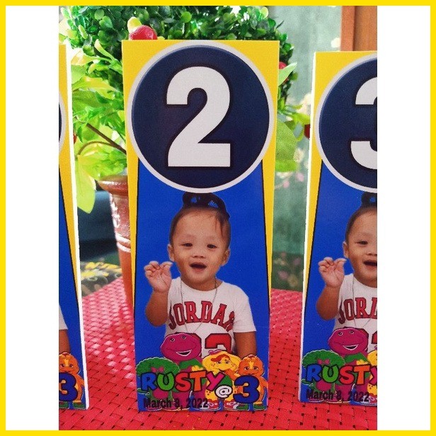 ☪ PARTY TABLE NUMBER STANDEE minimum 9 pcs | Shopee Philippines