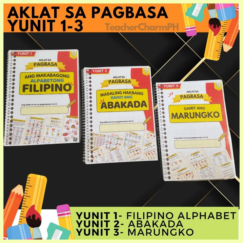 AKLAT SA PAGBASA (Filipino Alphabet, Abakada, Marungko) Laminated Cover ...