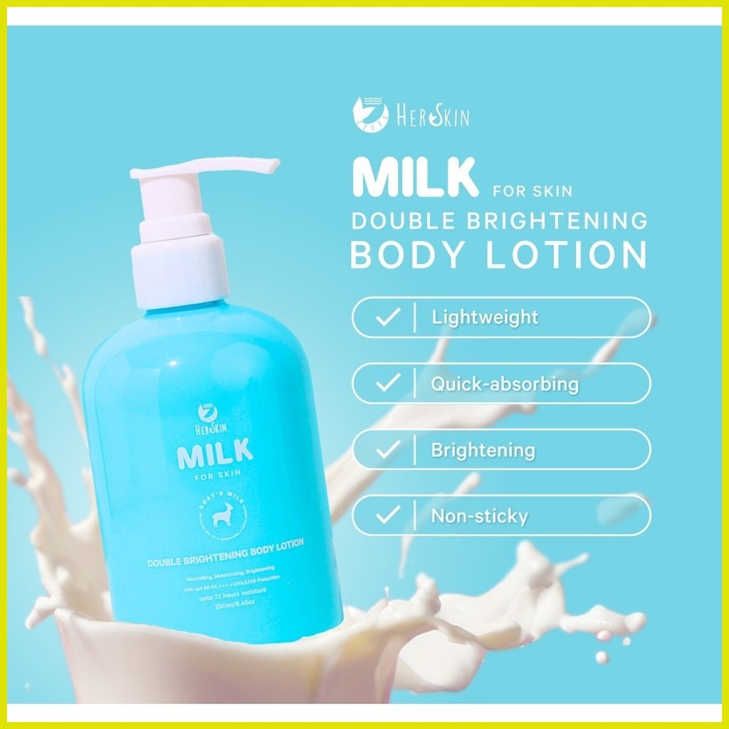 ♀ Her Skin Milk Double Brightening Body Lotion SPF 50 PA ++++ Goat's ...
