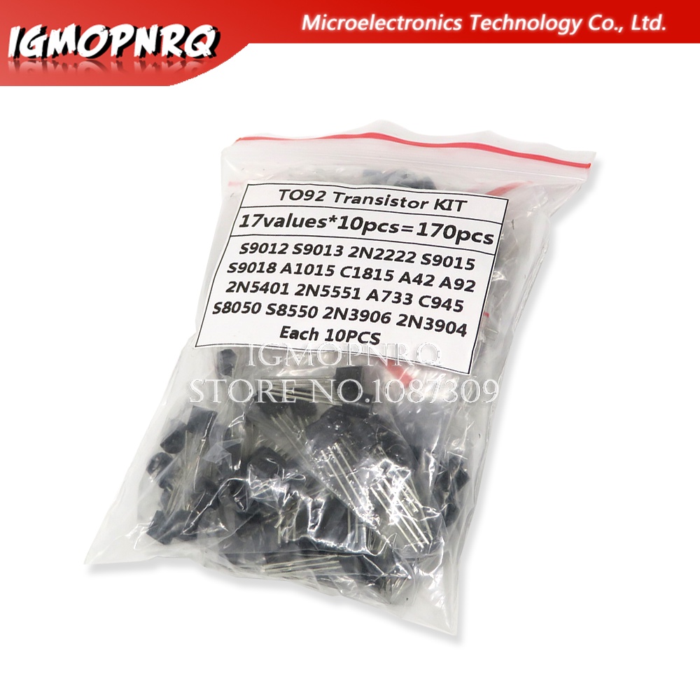 Transistor Assorted Kit S9012 S9013 2N2222 S9015 S9018 A1015 C1815 A42 ...