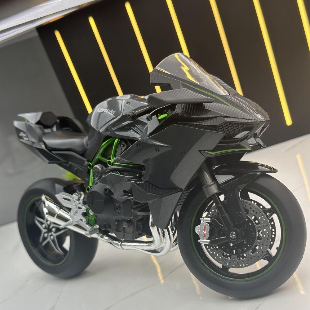 1/9 Large Scale Kawasaki Ninja H2R Toy with Shock Absorption Sound ...