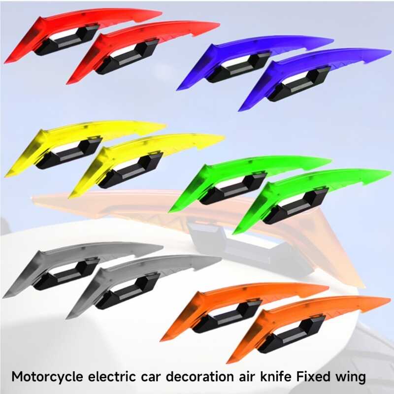 2pcs Winglets Front Side Spoiler Aerodynamic Wing set Motorcycle Fixed ...