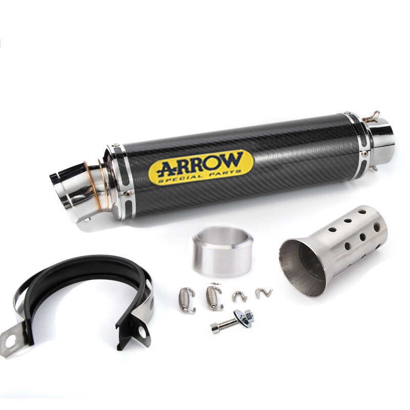 Universal 51mm 60mm Motorcycle Exhaust ARROW Escape Pipe Modify Carbon ...