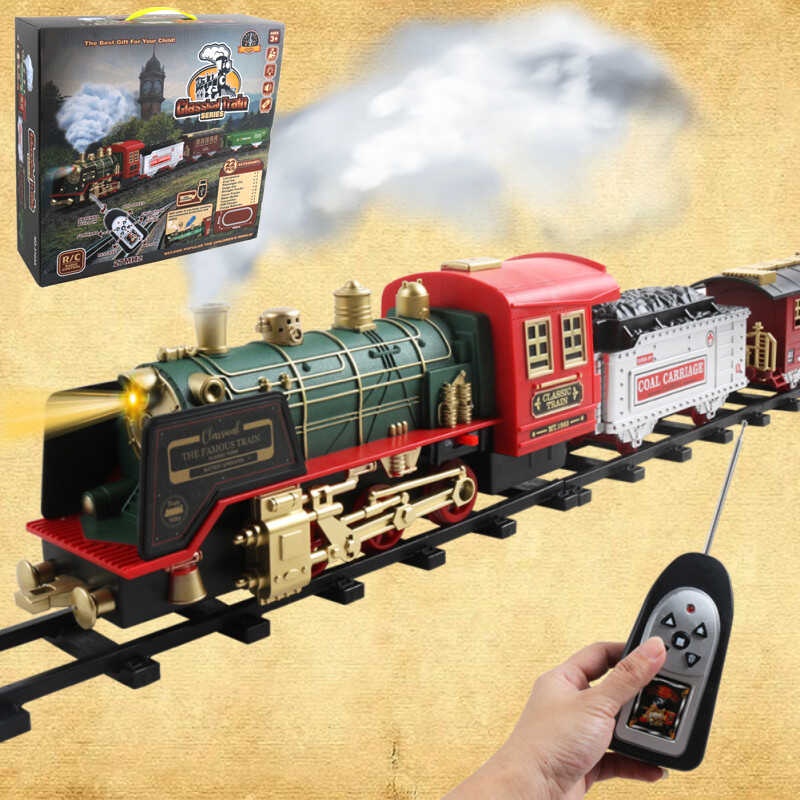 Electric Christmas Train Set Railway Tracks Game Creative Decor ...