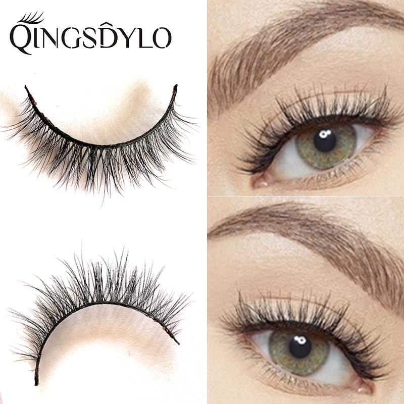 Mink Lashes Natural Length Volume 3D Layered Effect False Eyelashes ...