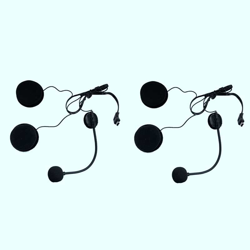 2X Motorcycle Helmet Bluetooth Headset Microphone Speaker Headset ...