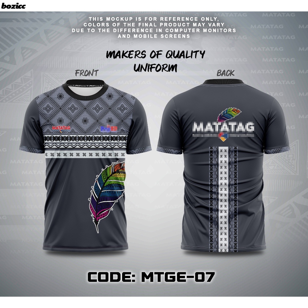 bozicc MATATAG UNIFORM SUBLIMATION DEPED BADGE TSHIRT FOR MEN AND WOMEN ...