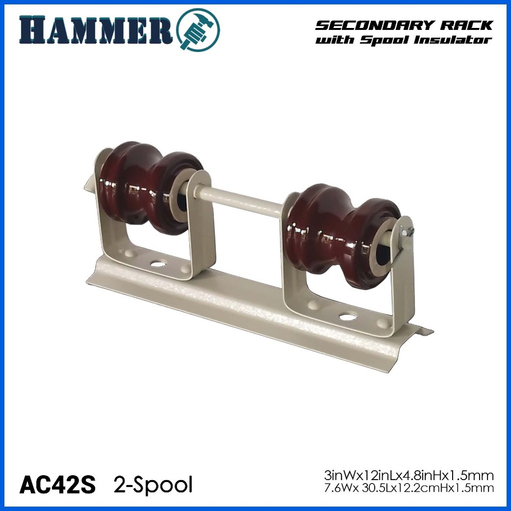 HAMMER Electrical Secondary Rack with Porcelain Spool Insulator 2/3 ...