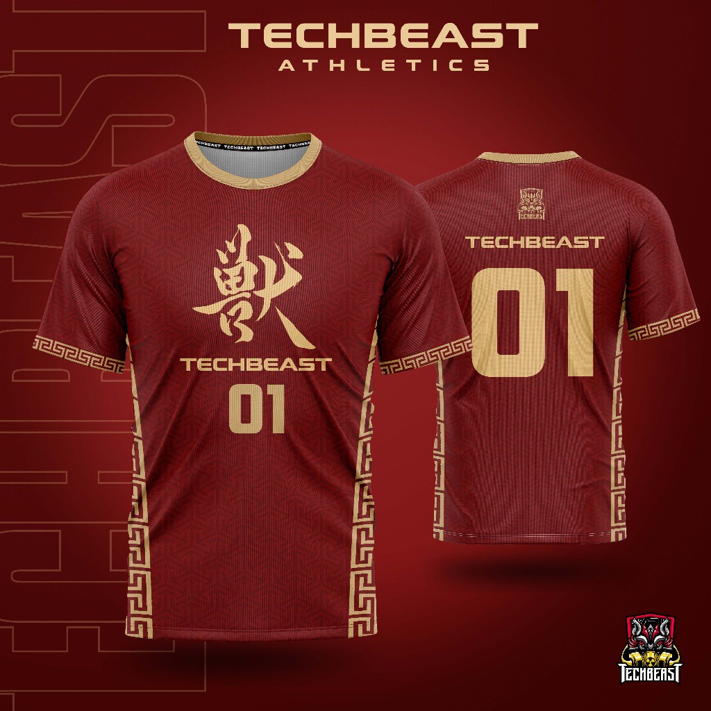 Techbeast Full Sublimation T-shirt Techbeast ( CUSTOM NAME + NUMBER ) | Shopee Philippines