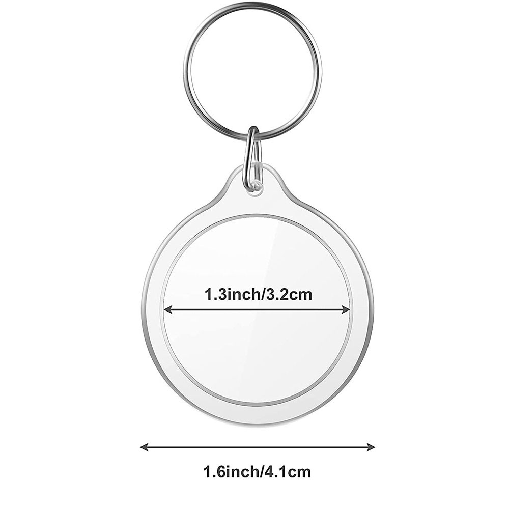 10pcs Keychain Acrylic Key Chain Key Ring Blank Keyrings Insert Photo ...