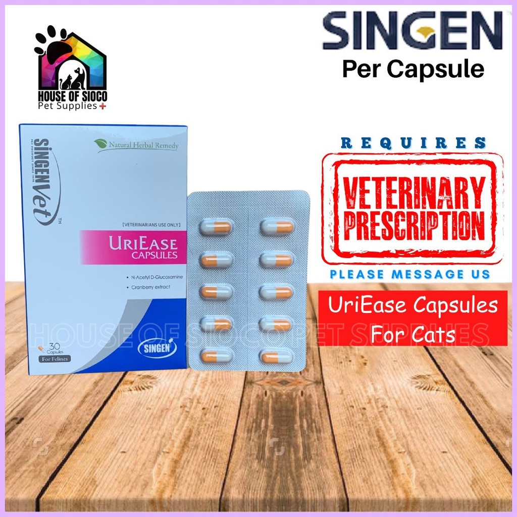 ♠ Singen UriEase Capsule For Cats Per Capsule (PRESCRIPTION REQUIRED ...