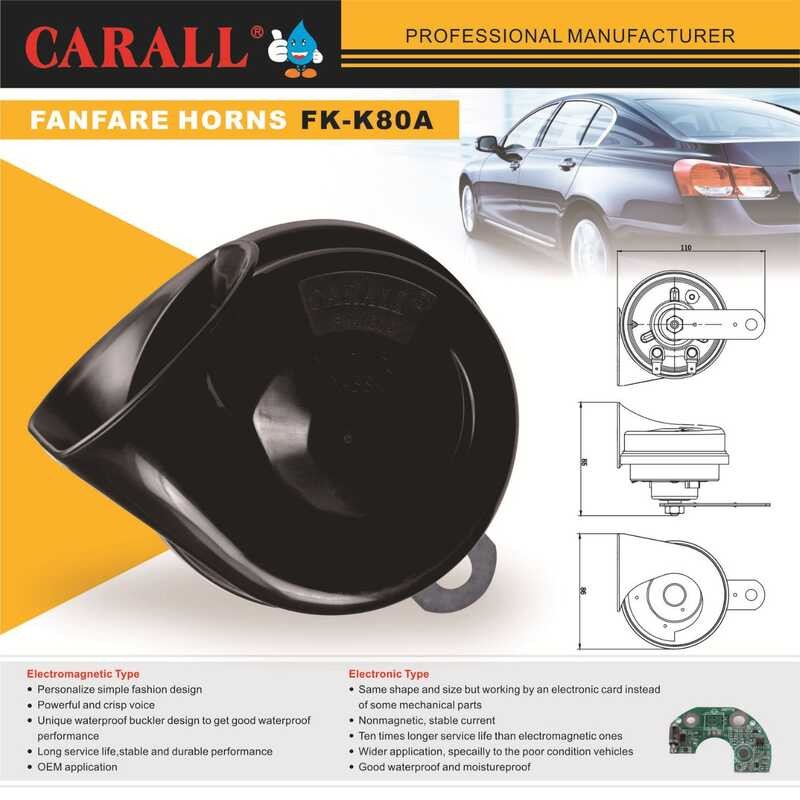K80a Car Universal Snail Horn Super Loud 12V High And Low Frequency Waterproof | Shopee Philippines