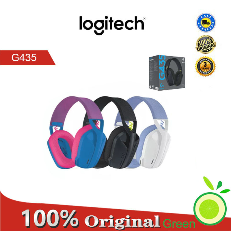 Logitech G435 Lightspeed Bluetooth Wireless Gaming Headset Over-Ear ...