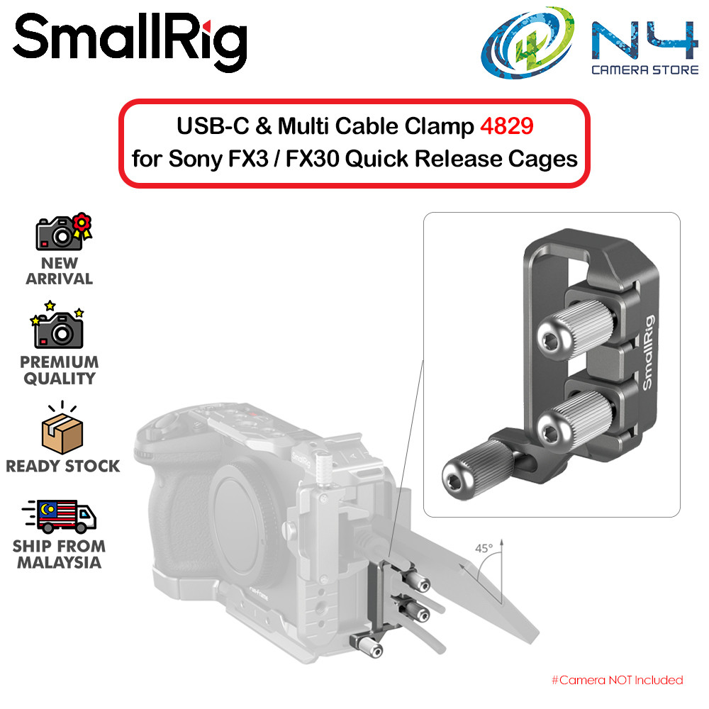 SmallRig USB-C&MULTI Cable Clamp for Sony FX3 / FX30 HawkLock Quick ...
