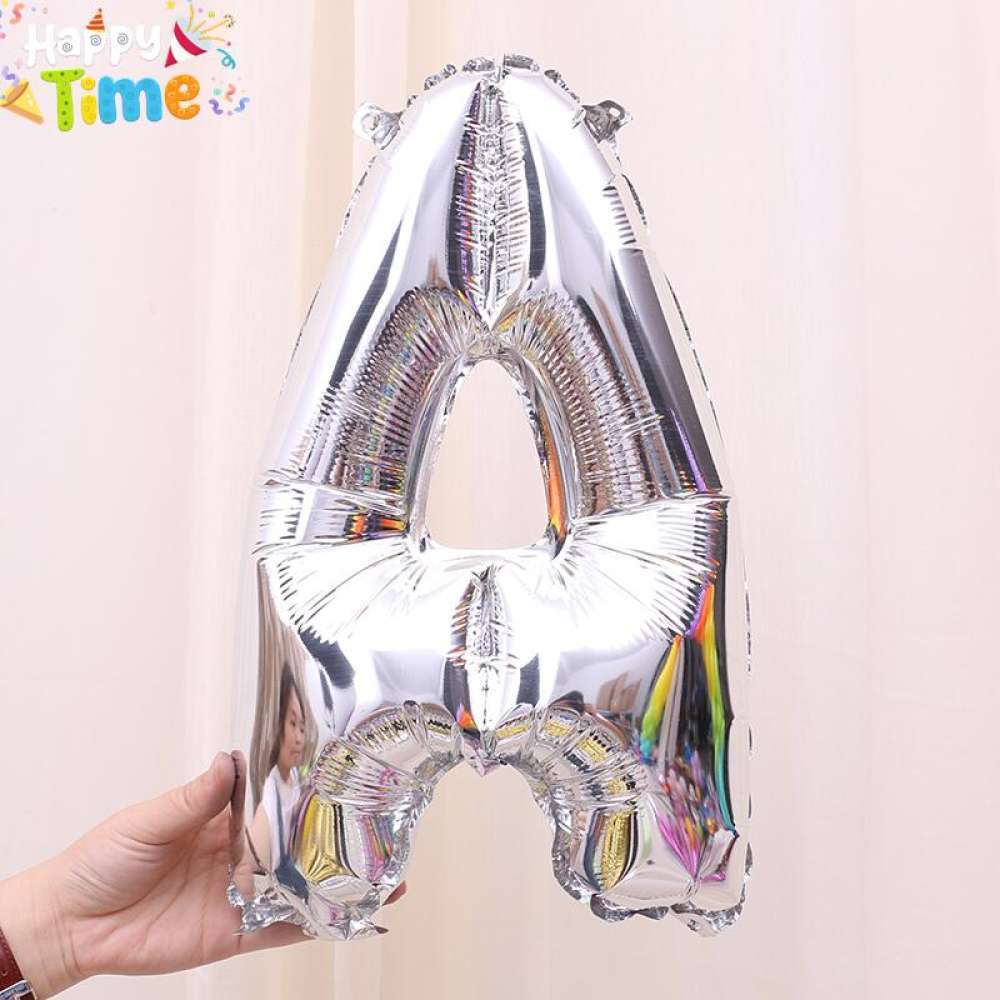 16inch Silver Letter Balloon Lettering Name Backdrop Birthday ...