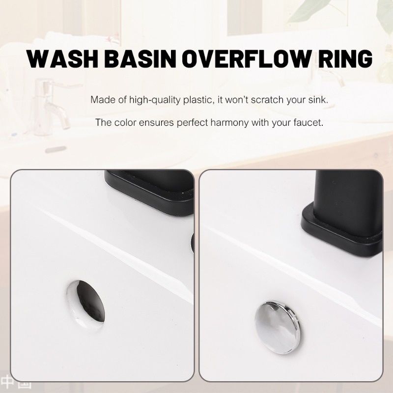 Sink Overflow Ring / Plastic Sink Hole Overflow Cover / Replacement ...