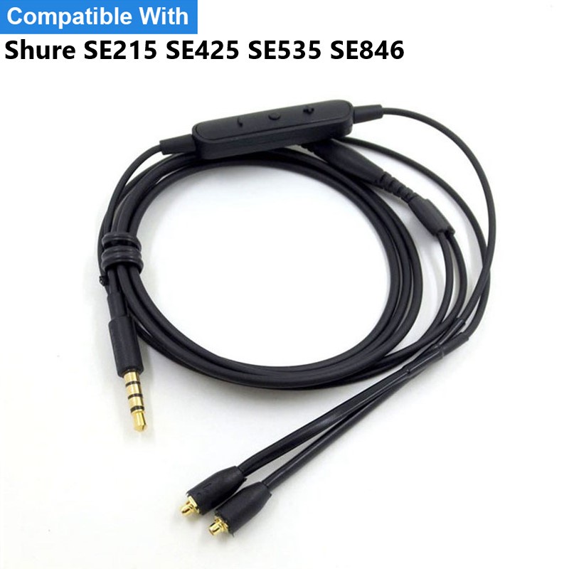 3.5mm to MMCX For Shure SE215 SE425 SE535 SE846 Headphone Upgrade Cable ...