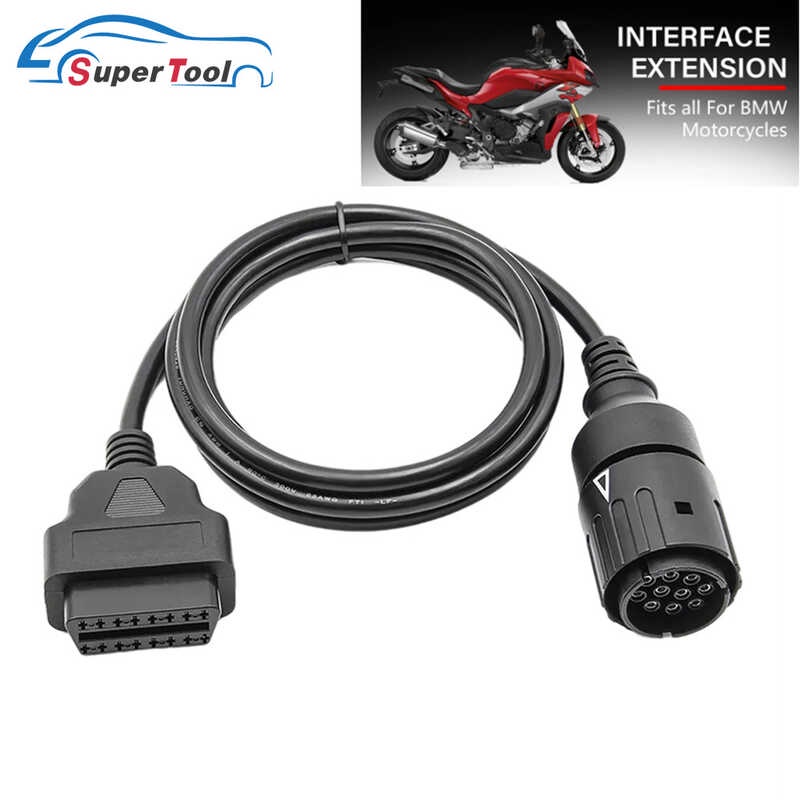 Motorcycle 1M adapter, 10 pin ICOM D interface, 10 pin sa 16 pin OBD2 ...