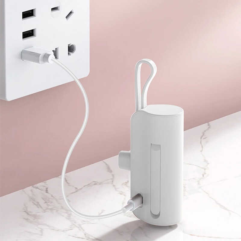 Power Bank Internal Cable Mini Power Bank External Battery Portable ...