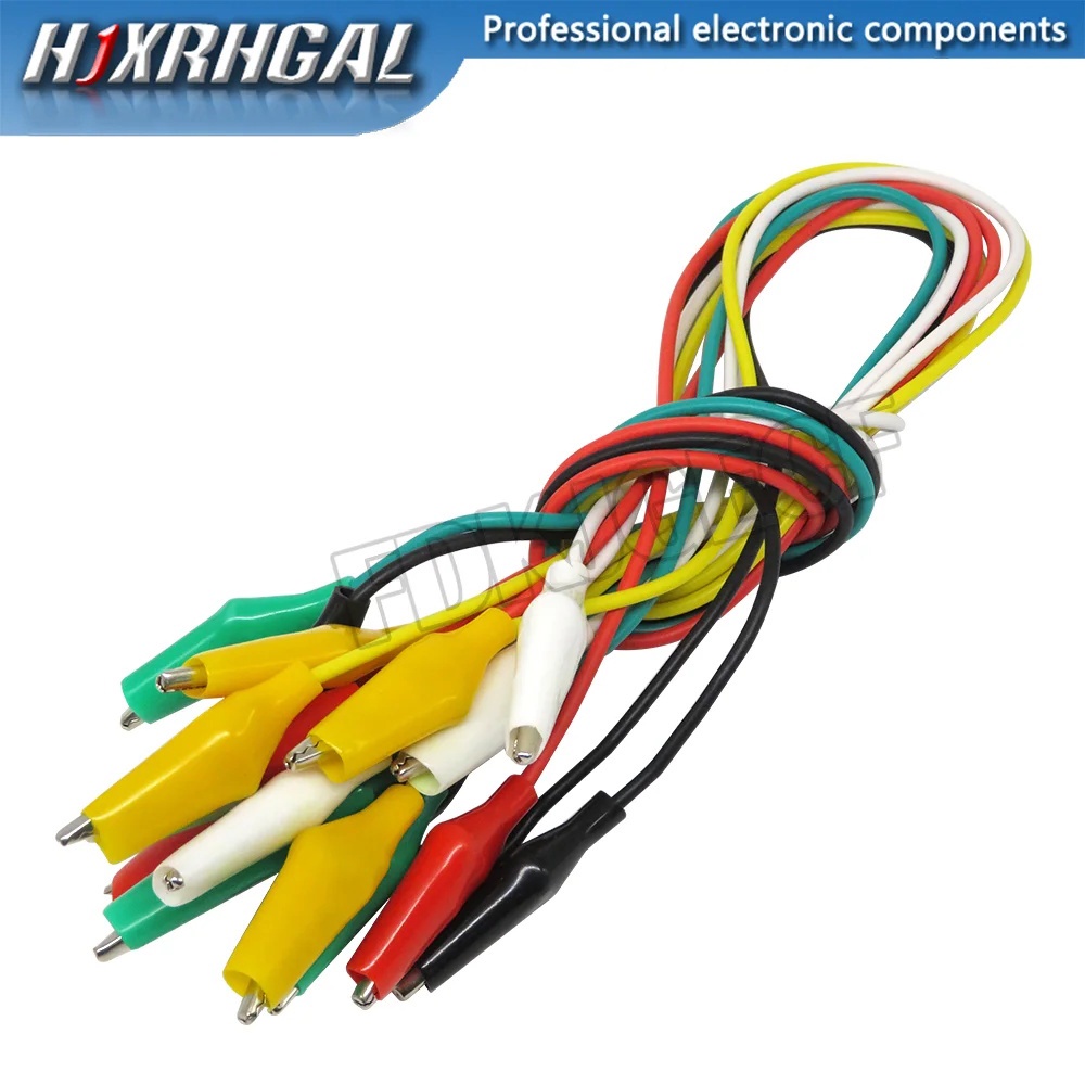 10 pieces of crocodile clip electrical DIY test leads, crocodile dual ...
