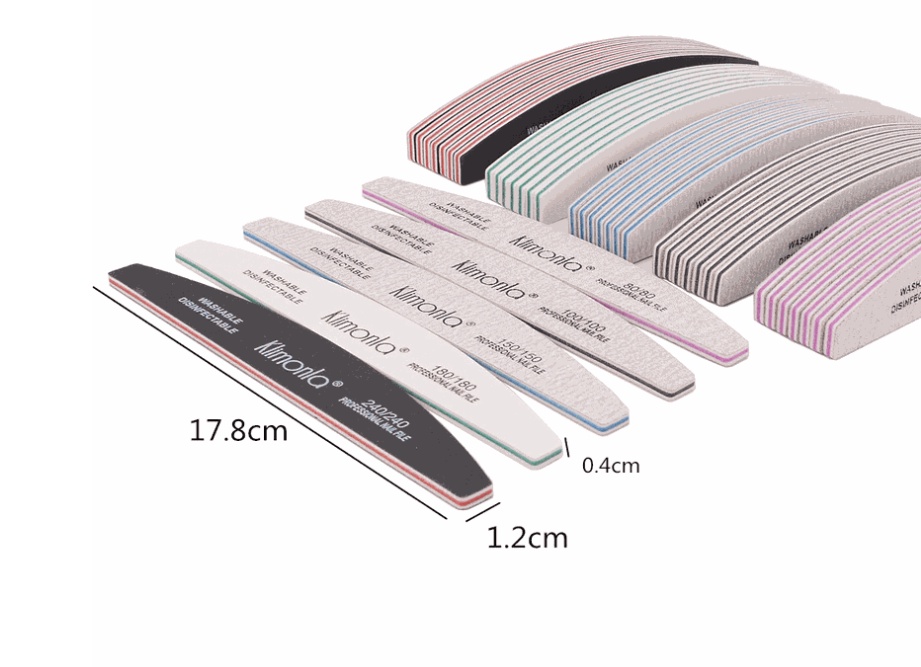 Nail Shaping Tools Half Moon Nail File, Buffing Sanding Strip, Nail ...