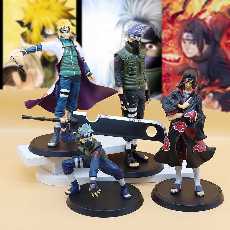 26 Cm Naruto Anime Action Figures Uchiha Sasuke Kakashi Uzumaki Naruto ...