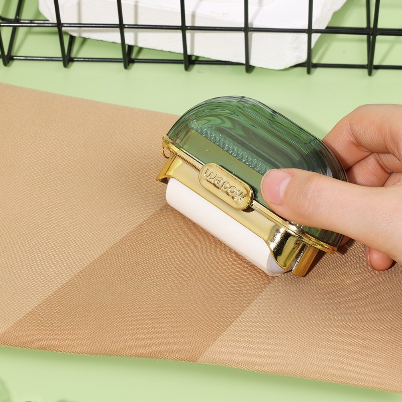 Light Luxury Mini Portable Tearable Paper Sticky Roller - 2 In 1 Dust ...