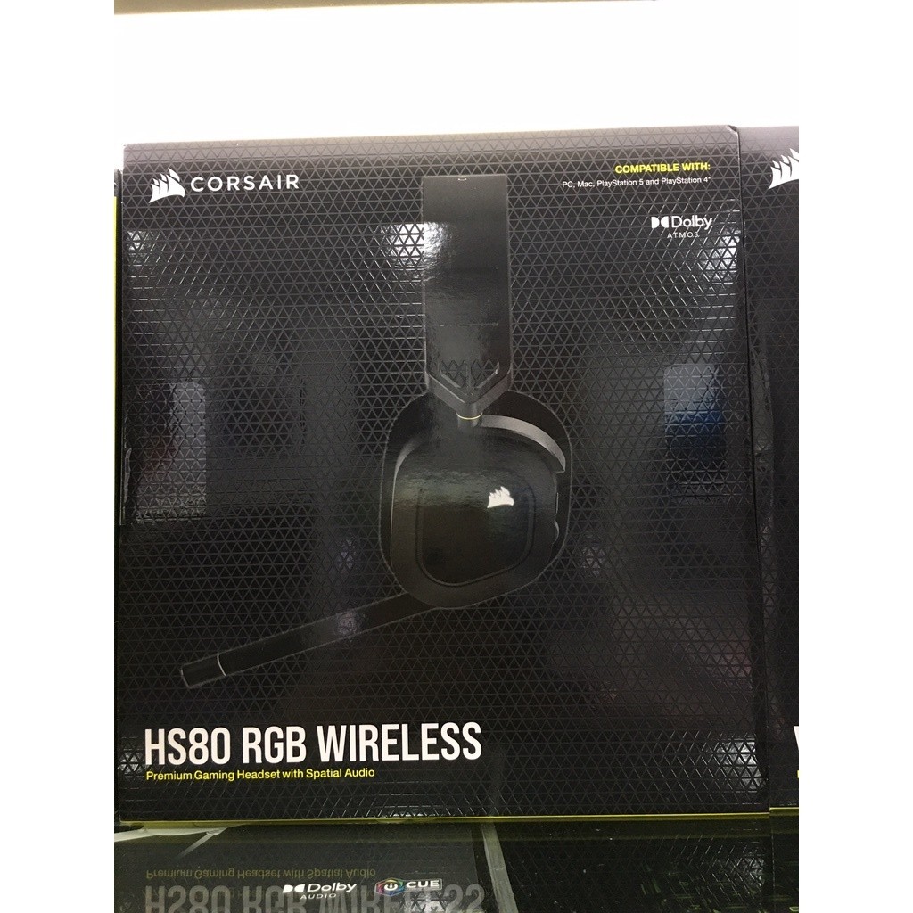 Brand New Corsair HS80 RGB Wireless Gaming Headset Over Ear Headphones ...