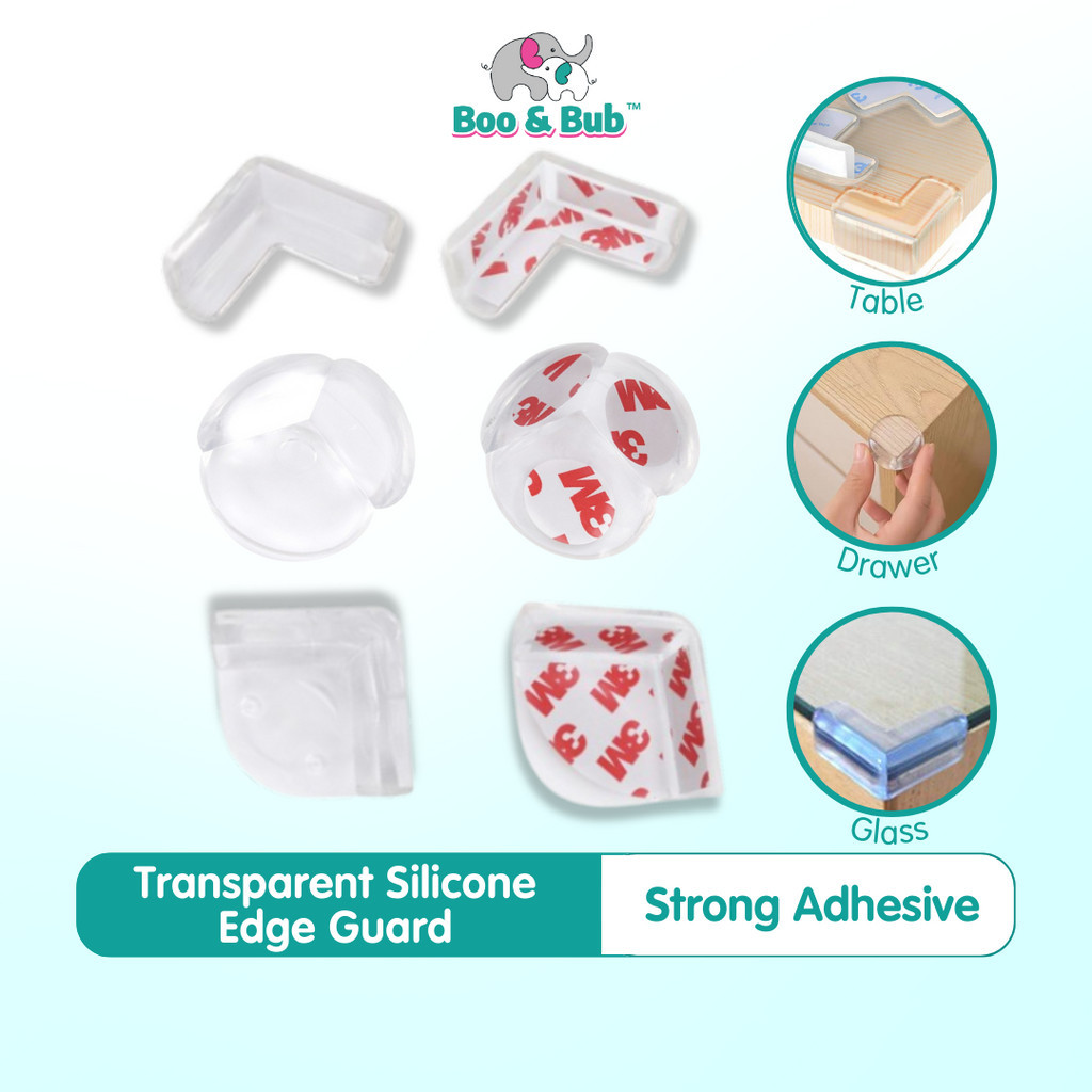 Boo&Bub Transparent Silicone Table Furniture Corner Edge Guard Baby ...