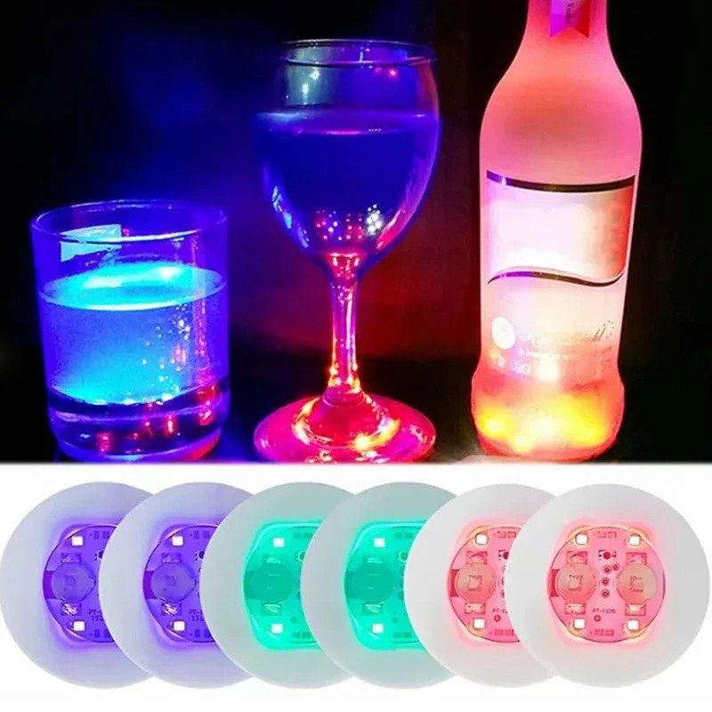 [Wholesale] LED Light Coasters - Luminous Bottle Sticker - Colorful Bar ...