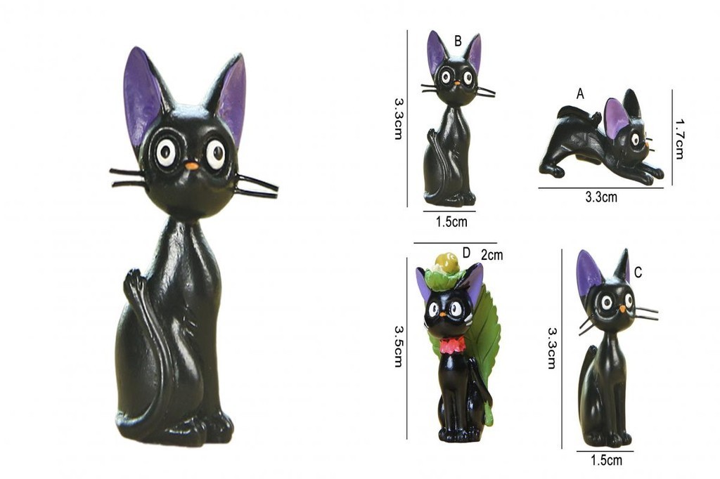 PANDU JiJi Figure Cute Miniature Figurine Micro Decor Anime Kiki's ...