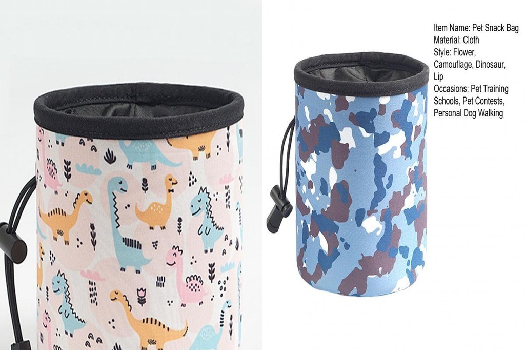 Vip Fabric Pet Treat Pouch Large Capacity Waterproof Pet Snack Bag with ...