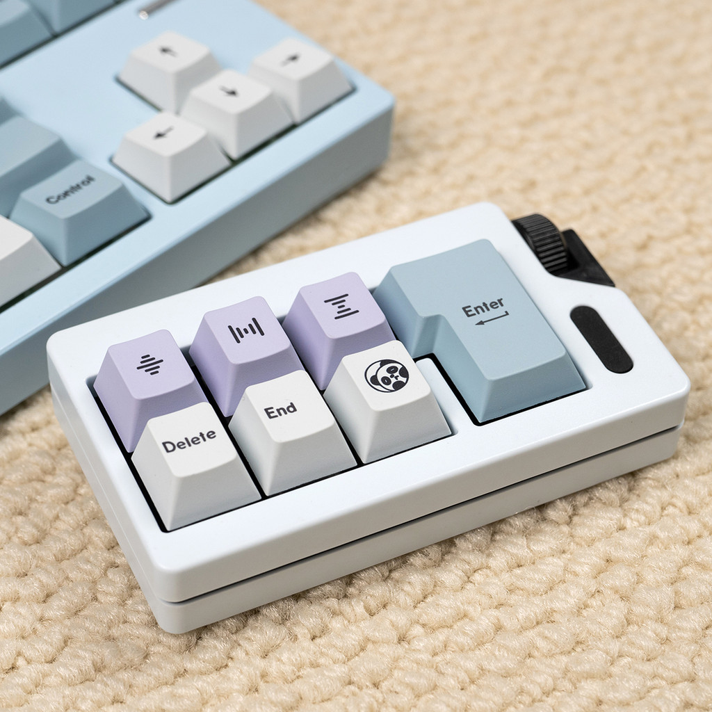 Yongqiu Minimalist White Blue Keycap 1.7mm thickness PBT Cherry Profile ...