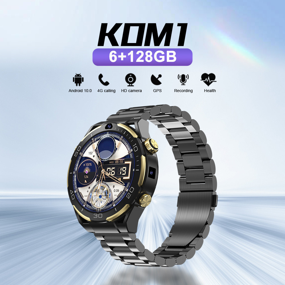XUESEVEN KOM1 5G Wifi Smart Watch 1.508\" AMOLED Display 4G LTE SIM ...