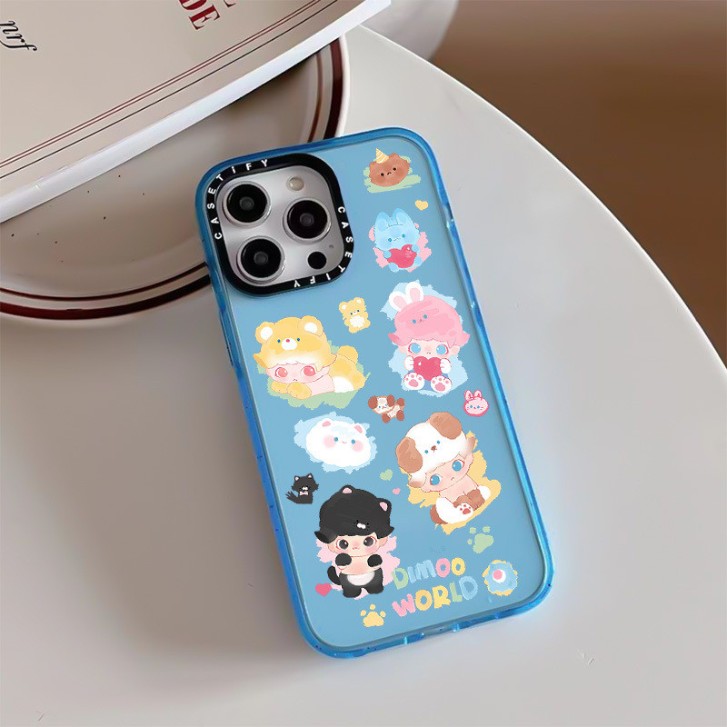 Cute Cartoon DIMOO WORLD Sticker Wireless Magnetic Charging Soft Border ...