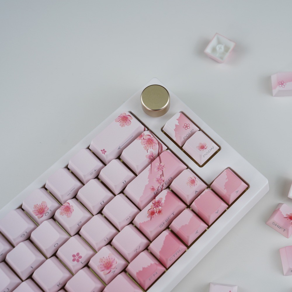 Sakura Keycap Side Lettering Pink Keycap Cherry Profile127 Key ...