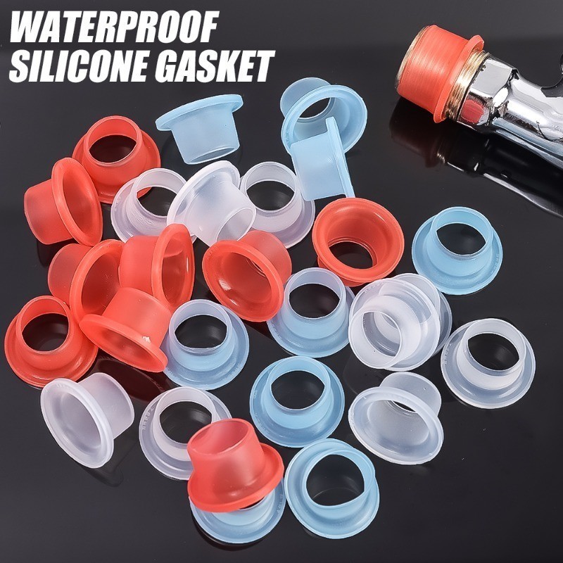10Pcs/Set Faucet Silicone Leak-Proof Gaskets Household Waterproof Pipe ...