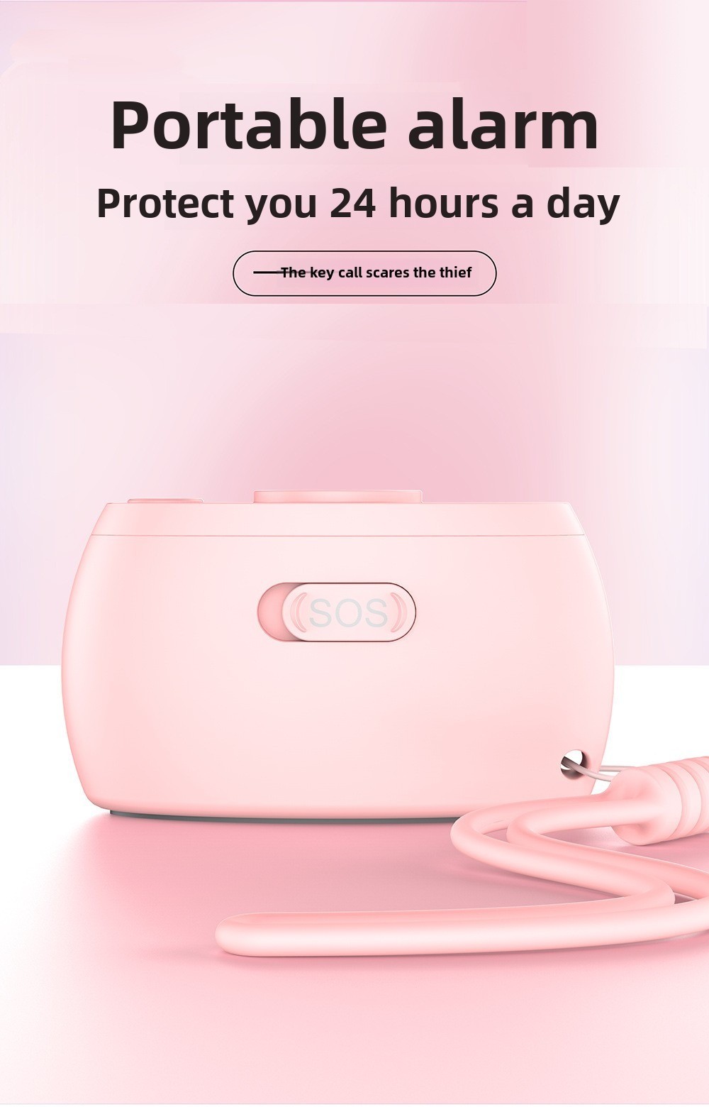 130dB High-Decibel Rechargeable Personal Safety Alarm with Emergency ...