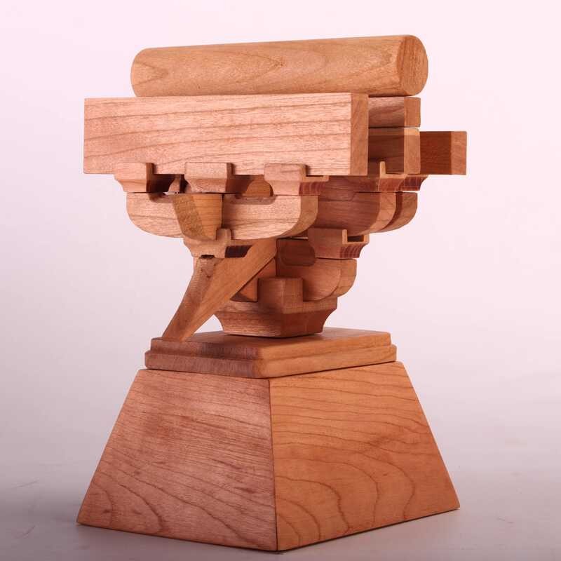 Traditional culture tenon and mortise building model arch of wooden ...