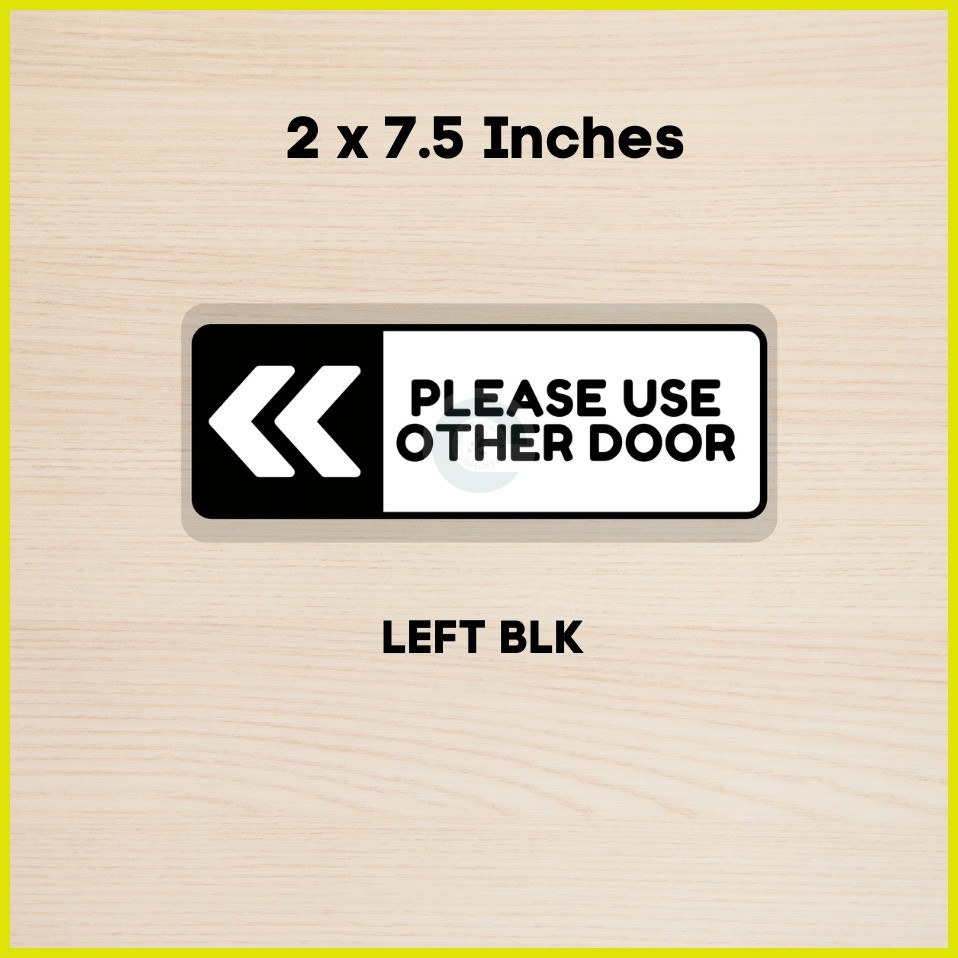 ۩ Please Use Other Door Signage | Please Use Other Door Sign l ...