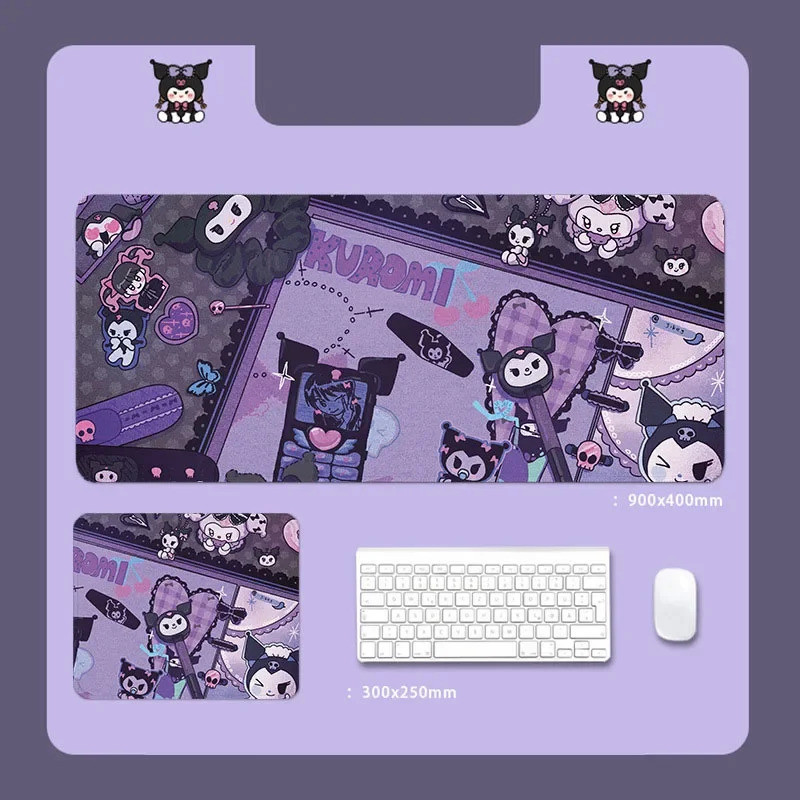 Sanrios Cute Kuromi Mouse Oversized Anime MousePad Cartoon E-Sports ...
