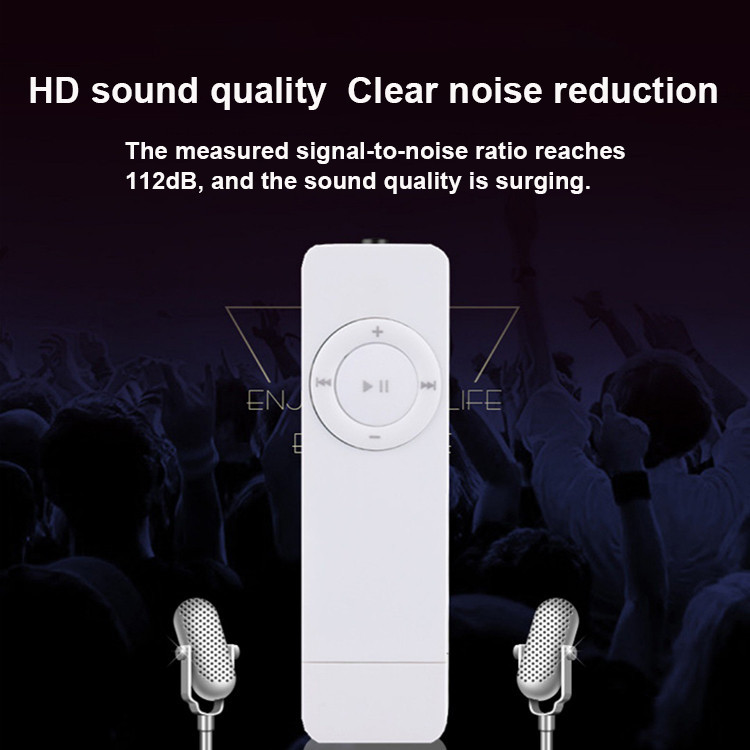 Mini MP3 Player Student English Listening Learning Walkman Plug-in Card ...